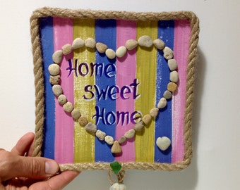 Beach stone art | Etsy