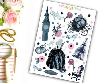 Cinderella stickers | Etsy
