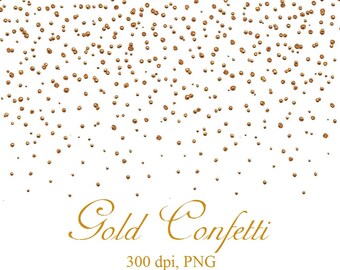 Gold confetti border | Etsy