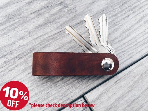Natural Leather Key Chain Leather Key Organizer by RecnepsDesign