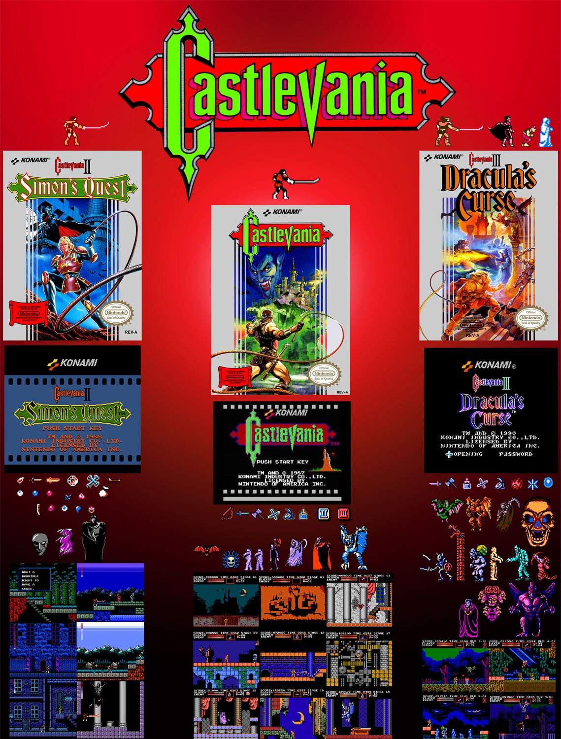 Castlevania NES compilation poster