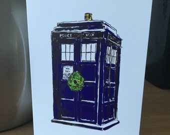 Tardis Snowflake Cross Stitch Border Pattern from Doctor Who