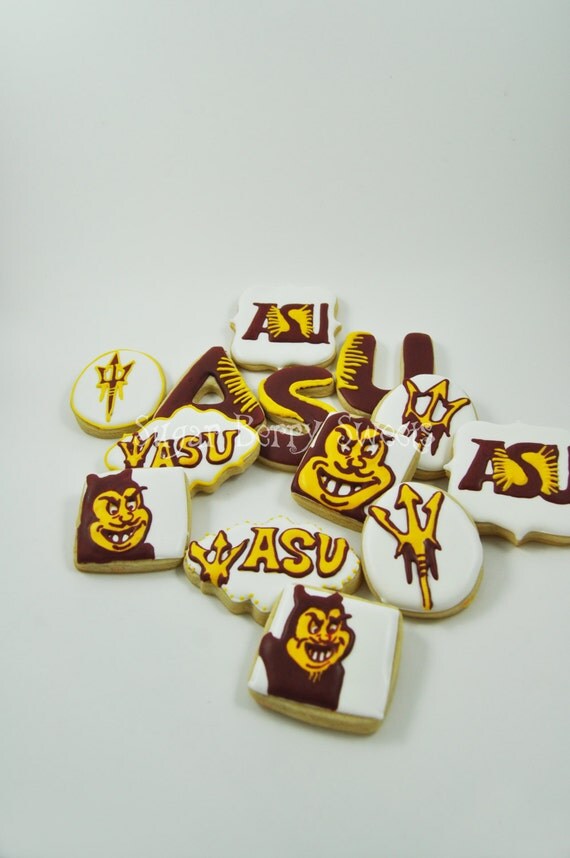 ASU Assortment Decorated Sugar Cookies 1 Dozen sweet
