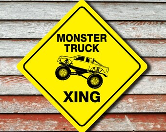 Monster truck sign | Etsy