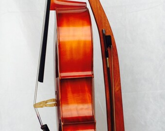 Wooden Cello Stand Cherry Maple Mahogany or Walnut by GuitarStands
