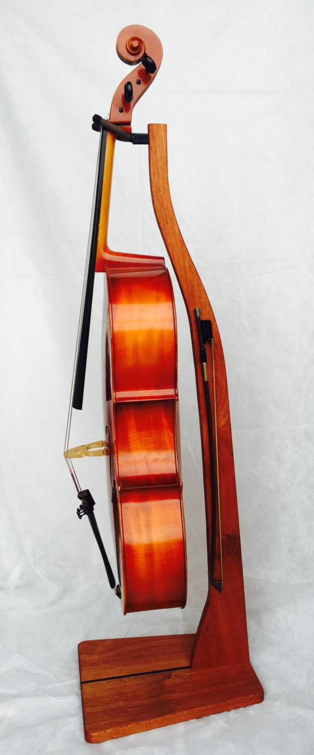 Wooden Cello Stand Cherry Maple Mahogany or Walnut by GuitarStands