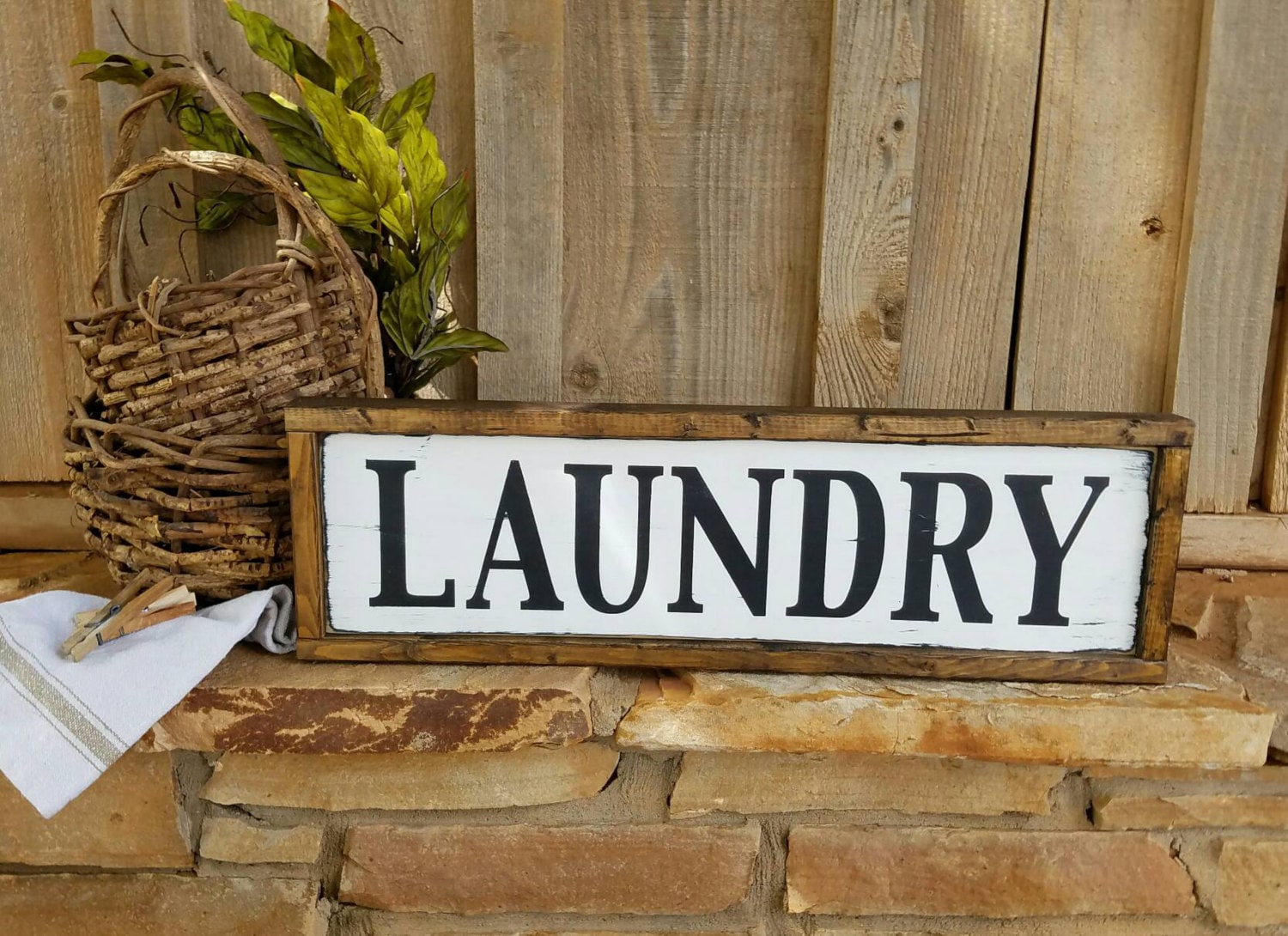 Laundry Sign Framed Laundry Wooden Sign Painted Sign