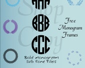 Circle monogram svg | Etsy