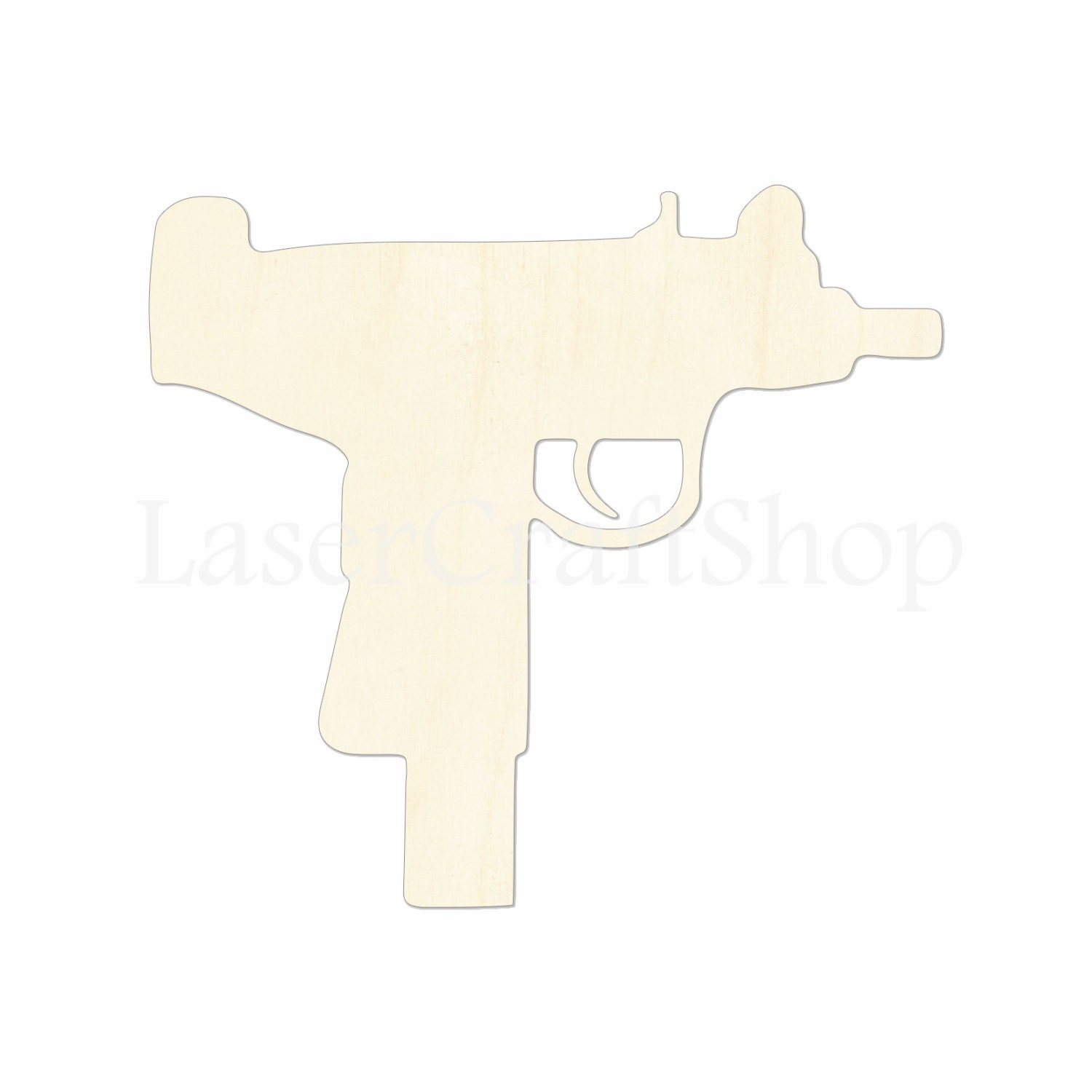 2 34 Gun Wooden Cutout Shape Silhouette Gift