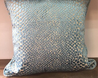 Blue leopard pillow | Etsy