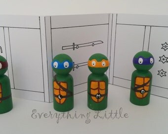 Ninja turtle peg | Etsy