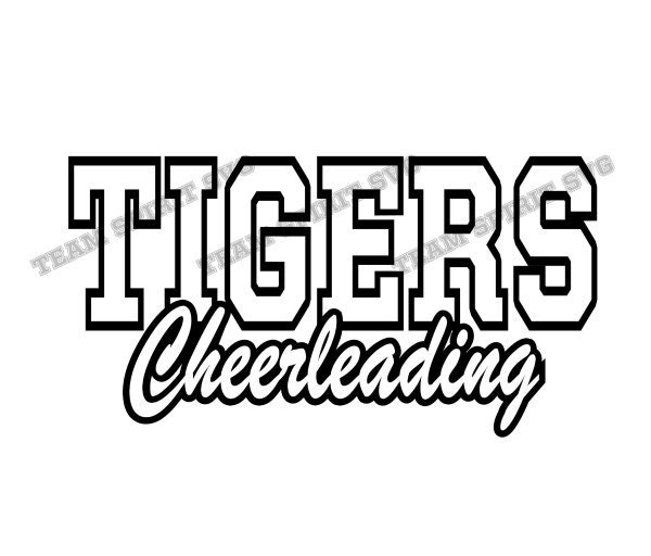 Tigers Cheerleading Download Files SVG DXF EPS Silhouette