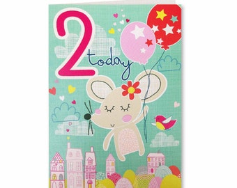 2nd birthday card | Etsy