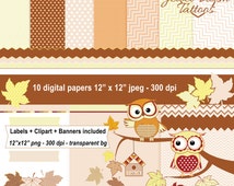Unique owl digi related items | Etsy