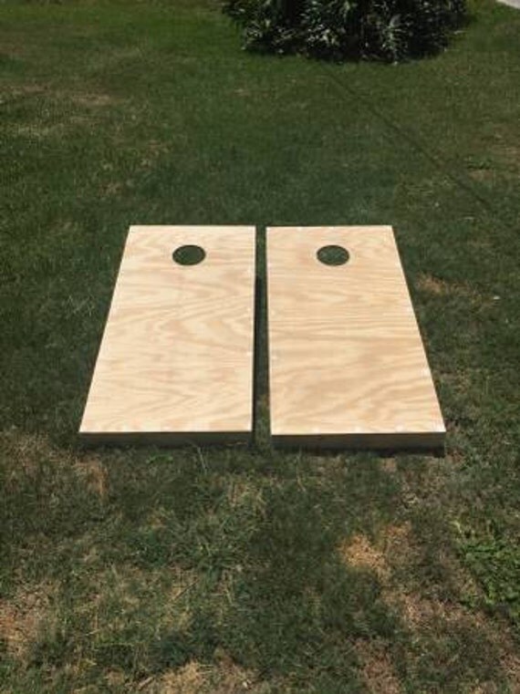 Items similar to Plain Unfinished Cornhole Board Set | Bag Toss | Yard ...
