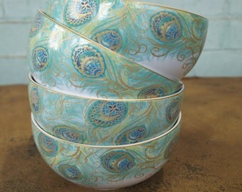 Peacock china | Etsy