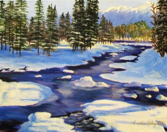 Items similar to The Snowy River Scene - Nature photography, landscape ...