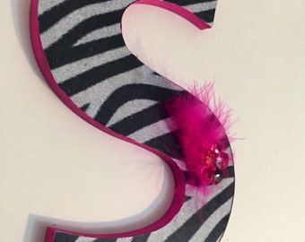 Zebra print letters | Etsy