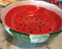 Unique watermelon bowls related items | Etsy