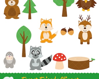 Forest clip art | Etsy