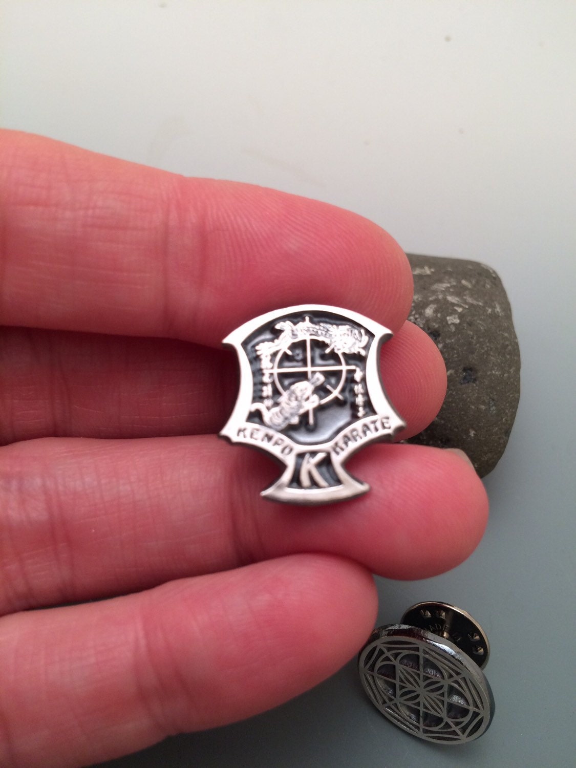 Ed Parker's Kenpo Crest or universal pattern tie tack in