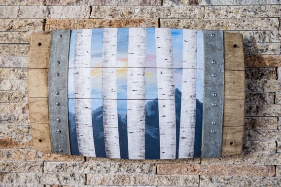 Aspen Sky Barrel Stave Art