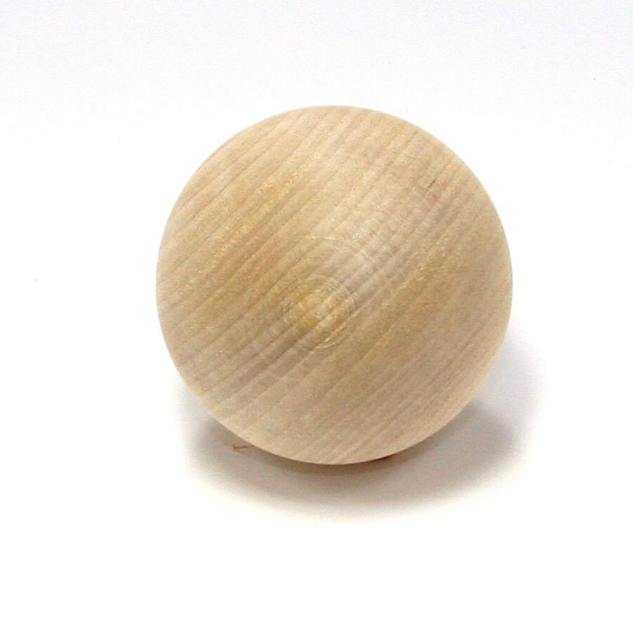 Unfinished Wood Ball 2 inch in diameter wooden shape