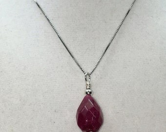 Natural ruby pendant | Etsy