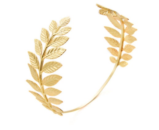 Athena Arm Band Greek Leaves Arm Cuff Wrap Around Arm