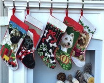 Unique needlepoint christmas stocking related items | Etsy