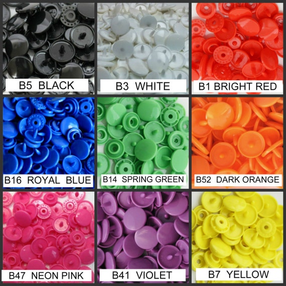 KAM Plastic Resins SNAPS 100 Snap Sets Size 20 Choose