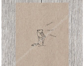 Prairie dog card | Etsy