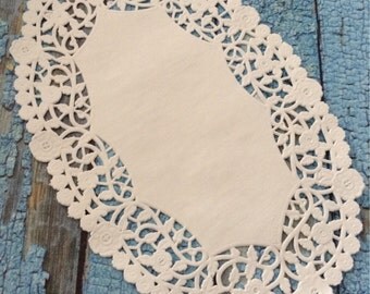 Oval paper doily | Etsy