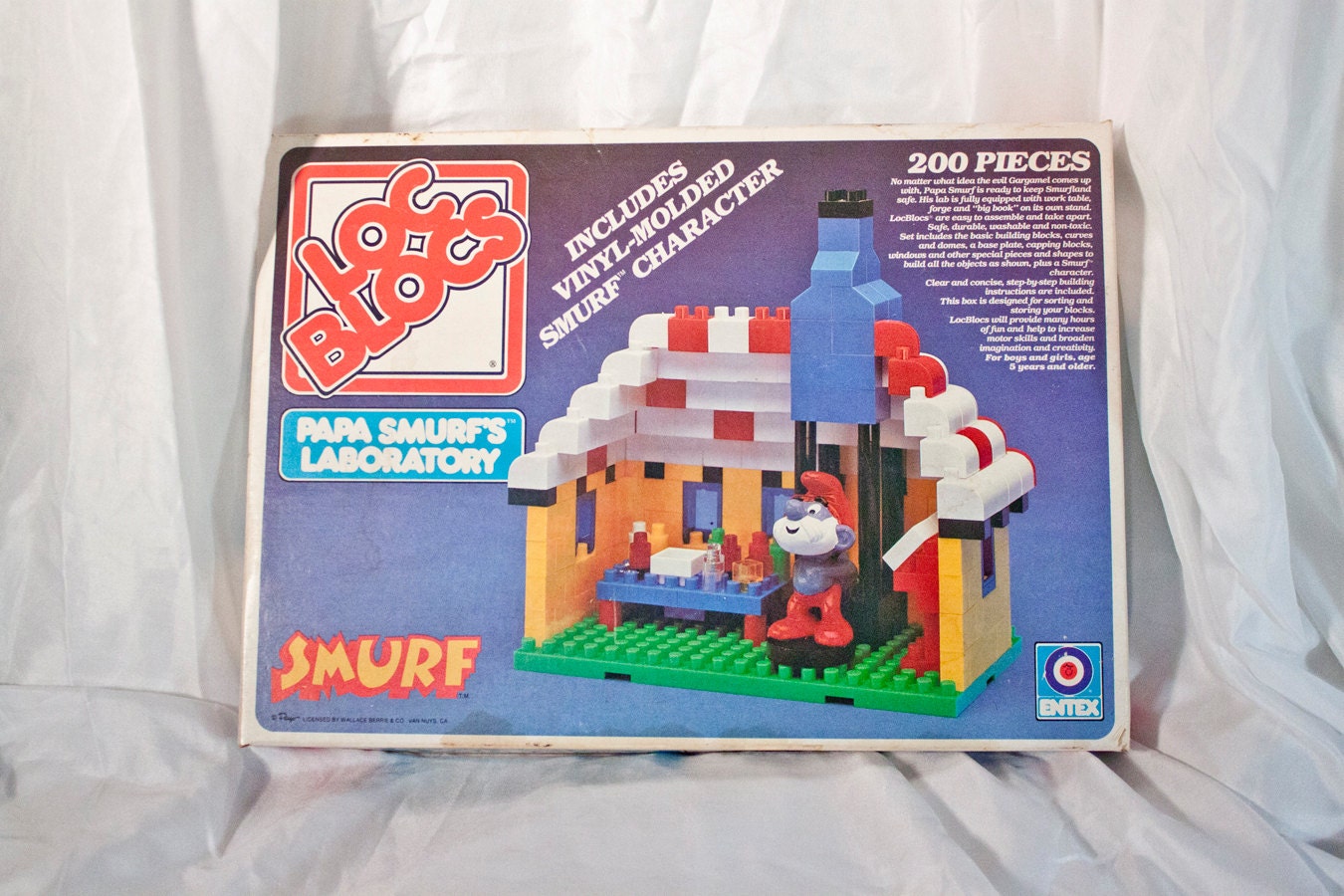 80s Smurf Loc Blocs Vintage Papa Smurf Laboratory Lego