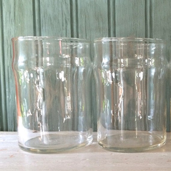Vintage Classic Restaurant Diner Glasses Clear Glass with