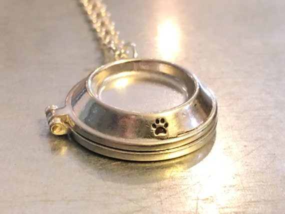 Dog Bowl Locket Paw Locket Memory Locket My Best Friend