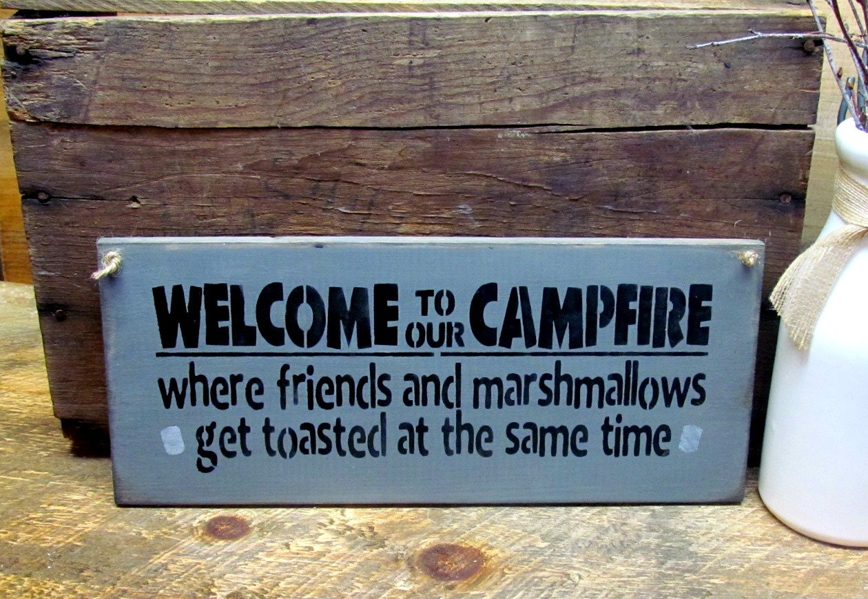 Wooden Camping Sign Campsite Decor Gift for the Camper