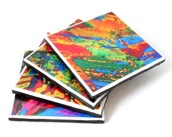 resin tile coasters set of 4 pizza coasters pepperoni pizza