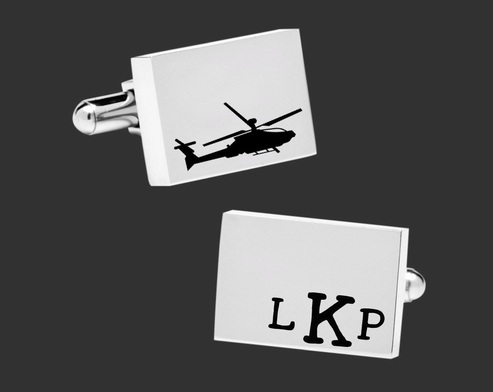 Helicopter Pilot Gift Gift for Pilot Helicopter Cuff Links