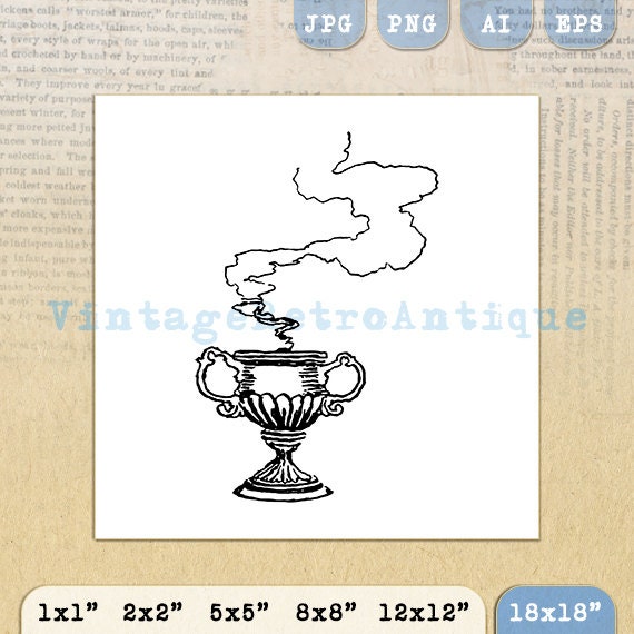 Printable Graphic Magic Lamp Genie Lamp by VintageRetroAntique