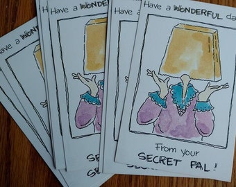 Secret pal cards | Etsy