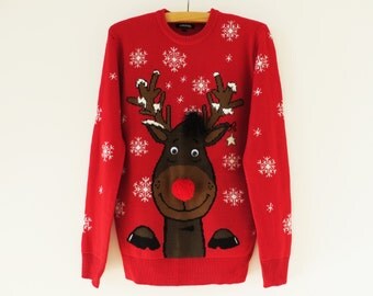 Reindeer sweater | Etsy