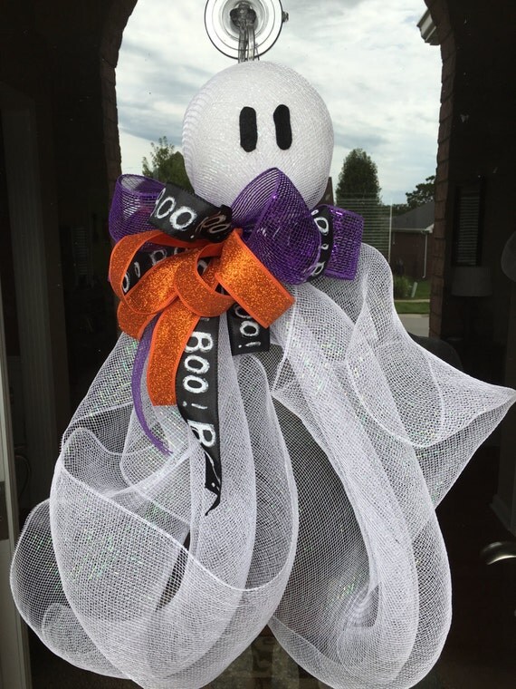 Halloween Door Hanger Halloween Decoration Mesh Ghost Door