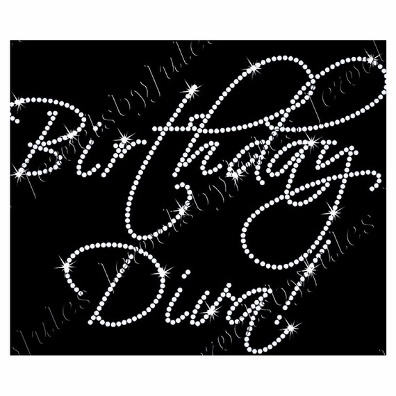 Birthday Diva Bling Rhinestone Tee