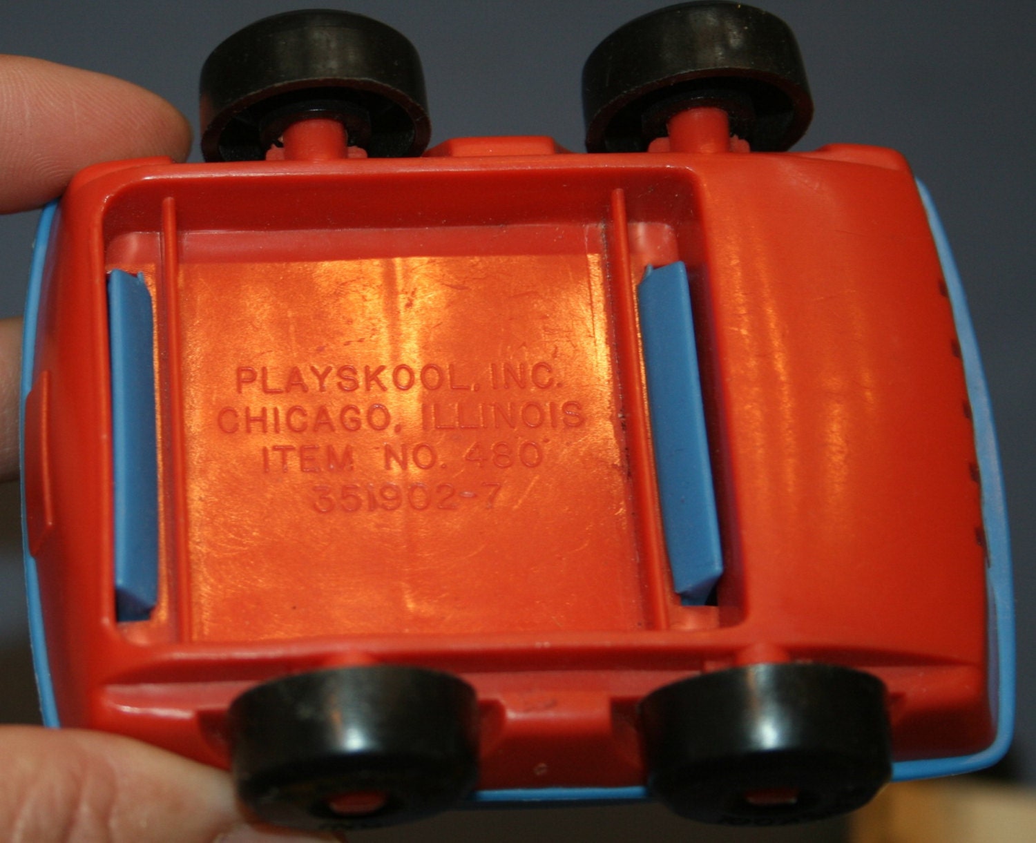Vtg Playskool Car Vintage Toy Pretend Play 1970's Blue