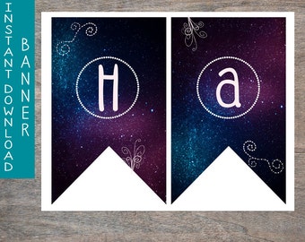 Galaxy banner | Etsy