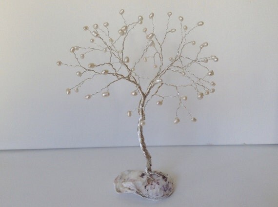 Pearl Tree Sculpture. Pearl wedding anniversary gift. by Josoko