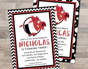 Unique razorback party related items | Etsy