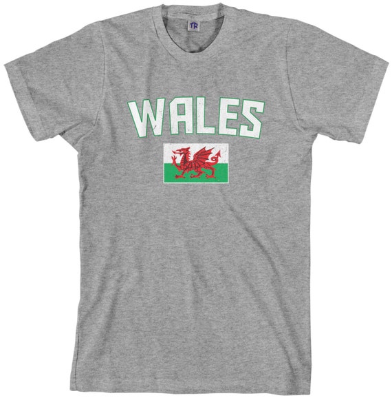 Wales Flag Men's T-shirt Welsh National Team European