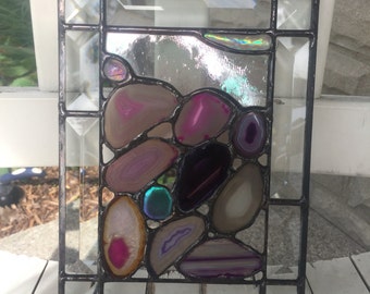 Agate stained glass | Etsy